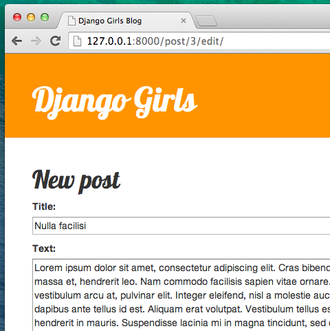 Formulaires Django | Django Girls tutorial